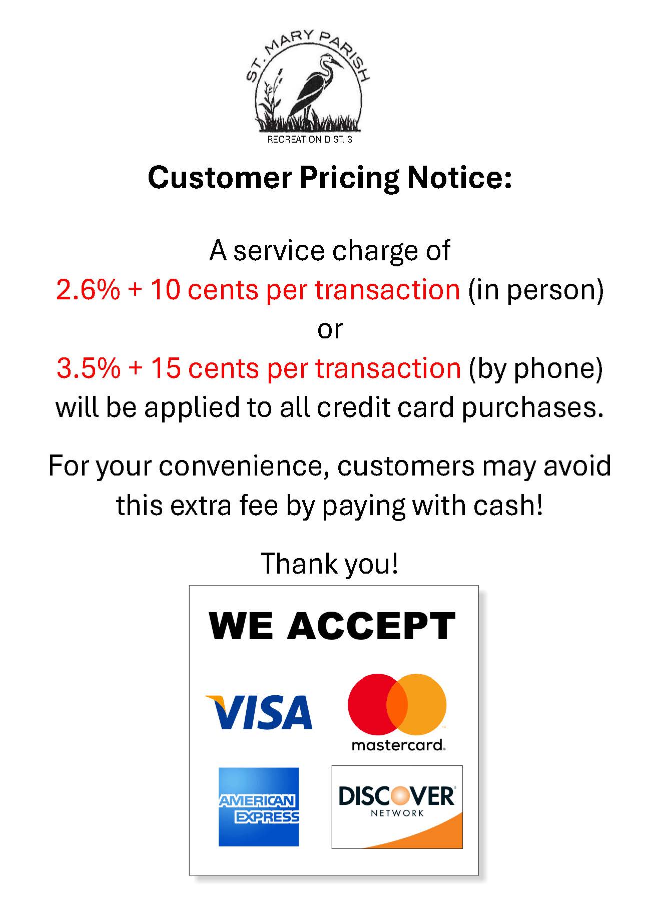 Rental Prices - Bayou Vista Community Center