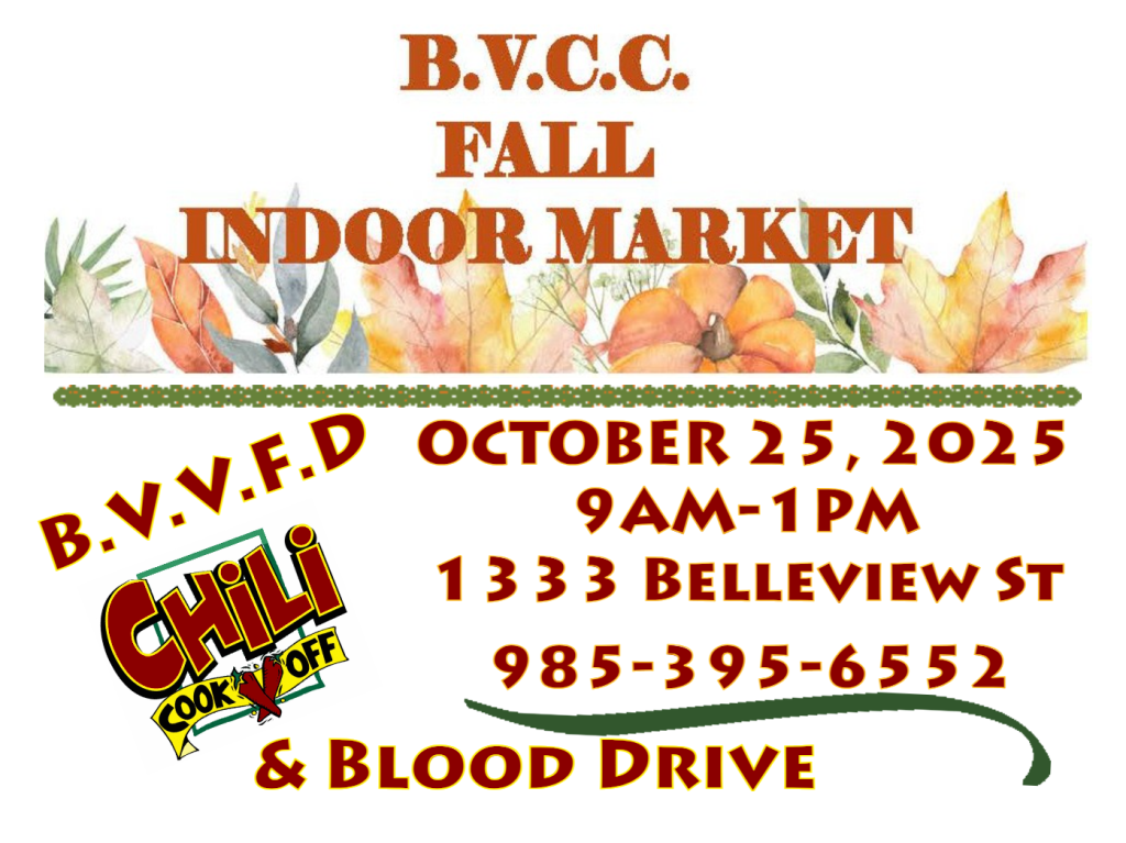 BVCC INDOOR MARKET - Bayou Vista Community Center